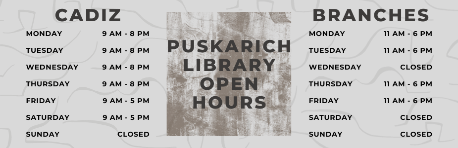 Home Page | Puskarich Public Library System